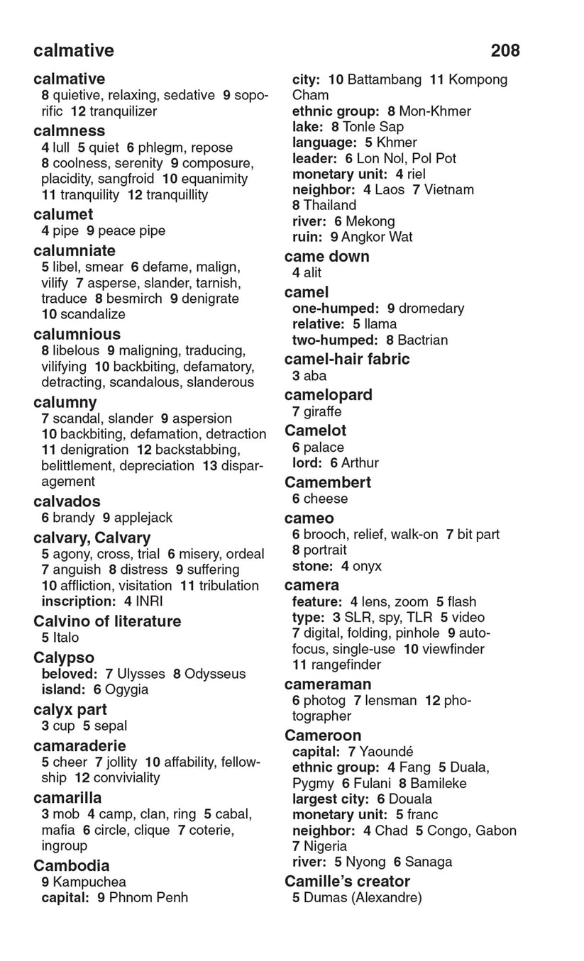 Merriam-Webster's Crossword Puzzle Dictionary, Fourth Edition, Mass-Ma ...