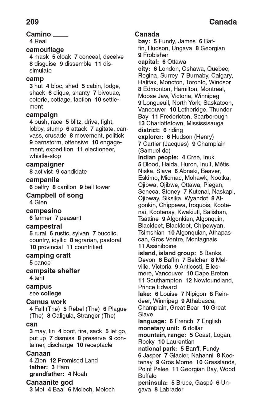 Merriam-Webster's Crossword Puzzle Dictionary, Fourth Edition, Mass-Ma ...