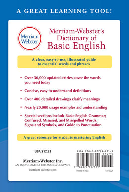 Merriam-Webster's Dictionary of Basic English – Merriam-Webster Shop