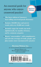 Merriam-Webster's Crossword Puzzle Dictionary, Fourth Edition, Mass-Ma ...