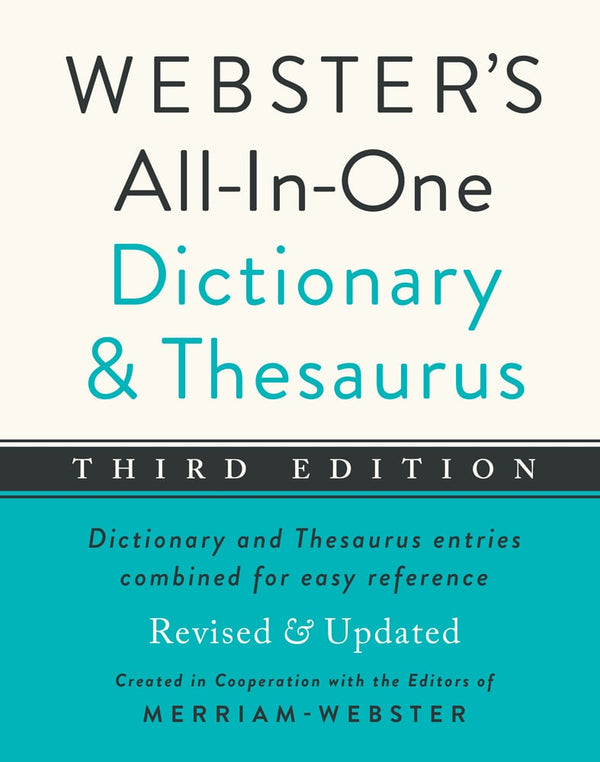 Webster's All-In-One Dictionary & Thesaurus, Third Edition – Merriam ...