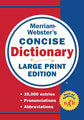 Merriam-Webster's Concise Dictionary, Large Print Edition – Merriam ...